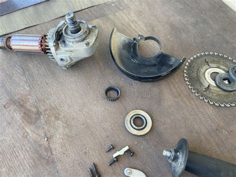 Disassembling A Grinder For Repair Stock Image Image Of Profession