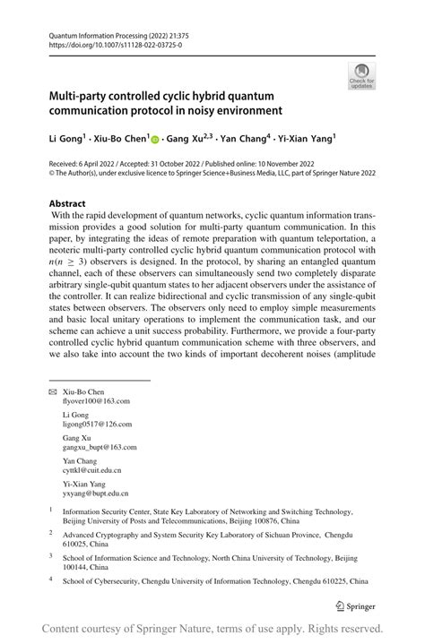 Multi Party Controlled Cyclic Hybrid Quantum Communication Protocol In Noisy Environment
