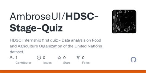 GitHub AmbroseUI HDSC Stage A Quiz HDSC Internship First Quiz Data Analysis On Food And