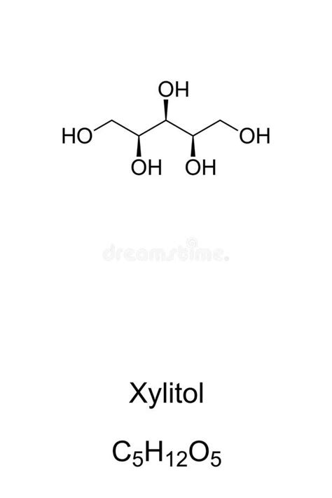 木糖醇，又称xylite，化学结构和配方 向量例证 插画 包括有 糖精 配方 结构上 向量 朽烂 189805859