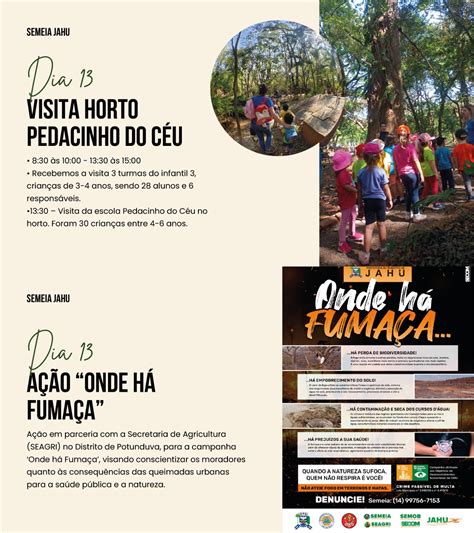Confira As Atividades Do M S Da Rvore Prefeitura Do Munic Pio De Jahu