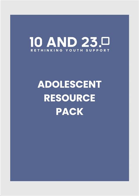Free Adolescent Resource Pack