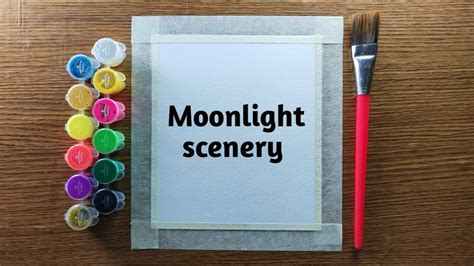 Beautiful Moonlight Scenery Painting Easy Painting For Beginners YouTube