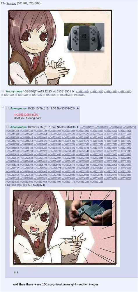 160 Suprised Anime Girls Nintendo Switch Know Your Meme