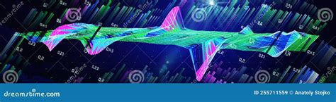 Abstract Background Polygonal Grid With Light On Dark Blue
