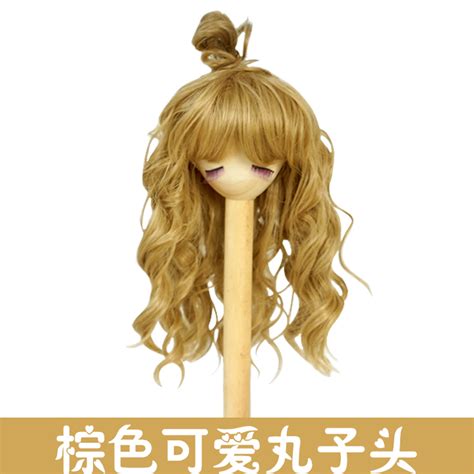 60厘米叶罗丽娃娃假头毛发套3分bjd芭巴比夜萝莉冰灵公主卷发配件 虎窝淘