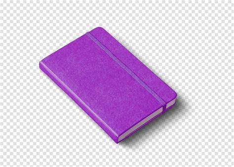 Cahier Fermé Violet Isolé Sur Blanc Psd Premium