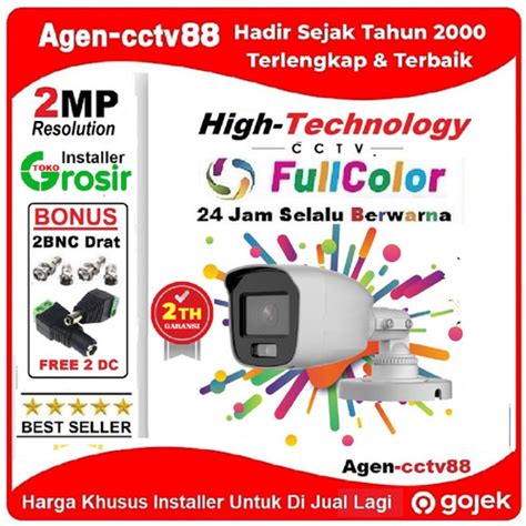 Jual Kamera CCTV Outdoor Colorvu MP Full Color High Technology Jakarta Pusat AGEN CCTV