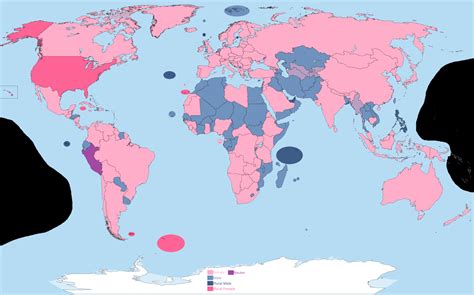 Countries By Gender In Lithuanian Language Maps On The Web