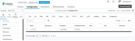 configure wwan versa networks