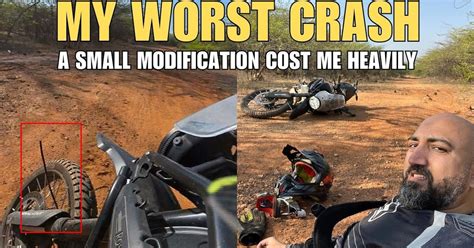 Minor Modification On Royal Enfield Himalayan 450 Causes Massive Crash Broken Bones Video