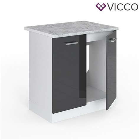 Нижняя кухонная тумба под мойку Vicco 80х46, антрацит – фото, отзывы ...