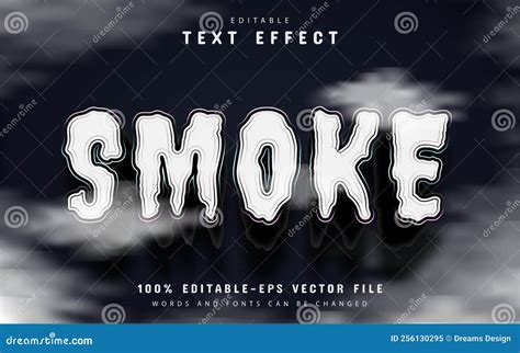 Smoke Text Effect Editable Stock Vector Illustration Of Smoke 256130295