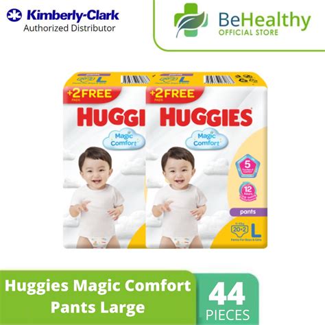 Huggies Magic Comfort Pants Large Eco Pack 44 Pcs Shopee Philippines