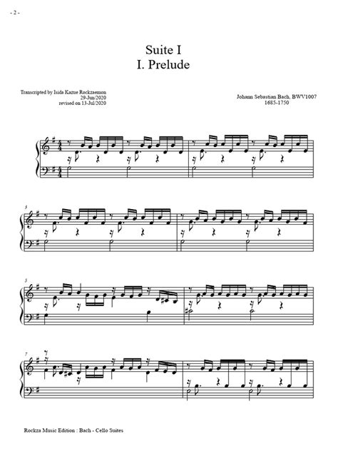 Cello Preludio Bach Pdf Choral Compositions Johann Sebastian Bach