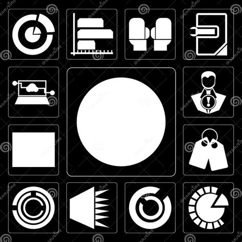 Set Of Analytics Data Analysis Pie Chart Interface Pie Circular