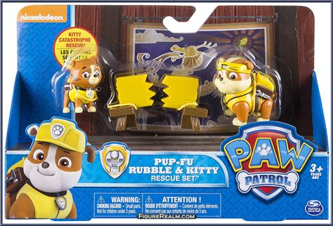 Rubble And Kitty Paw Patrol Pup Fu Spinmaster Action Figure