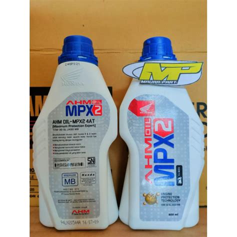 Jual Oli MPX2 800 Ml AHM Oil Matic MPX 2 0 8L ORIGINAL 1dus 24 Btl