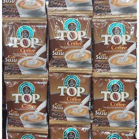 Jual TOP COFFE 3IN1 KOPI SUSU GULA 1 RENCENG 12 SACHET 31 GRM