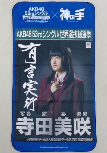 駿河屋 寺田美咲チーム8 マルチクロス 「akb48 53rdシングル世界選抜総選挙～世界のセンターは誰だ～×神の手」（タペストリー）