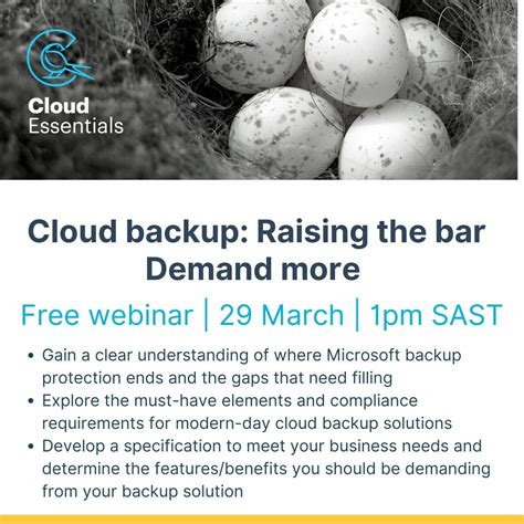 Cloud Essentials Expert Insights Webinar Cloud Backup Raising The