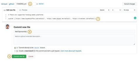 cara membuat sponsor button pada github repository nafies luthfi