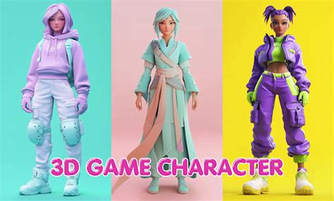 create 3d character modeling for game animation mascot toy and