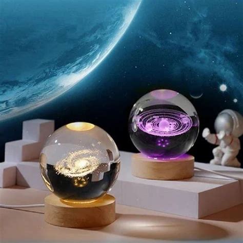 3D Crystal Ball Crystal Ball Night Light Galaxy Projector Lamp At 175 Piece Crystal Ball