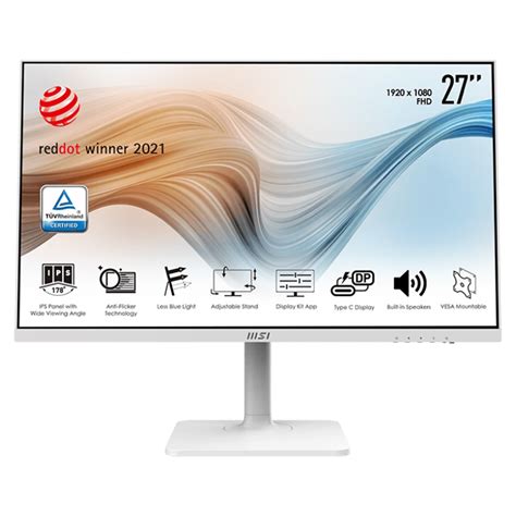MSI Modern MD271PW – 27″, 1920 x 1080 (FHD), 75Hz Business Productivity ...