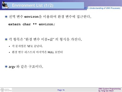 Linux Unix Programming Apue The Environment Of A Linux Unix Process