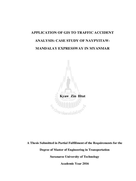 fillable online application of gis to traffic accident analysis case