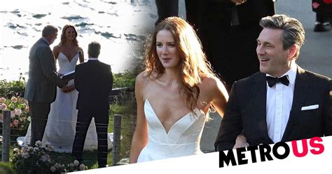 Jon Hamm 52 Marries Mad Men Co Star Anna Osceola 35 In Finale Spot
