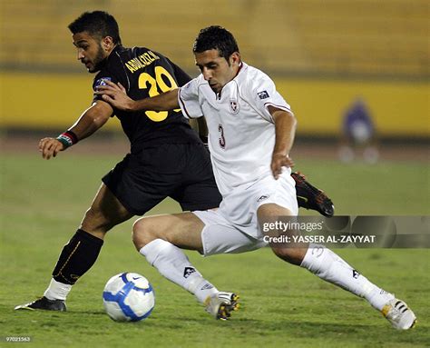 Abdulaziz Al Enezi Of Kuwaits Al Qadsia Vies With Hussein Nassrallah News Photo Getty Images