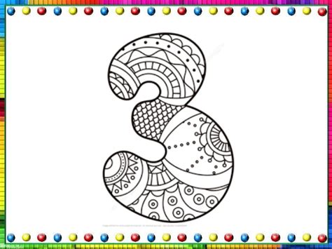 Цифри в розмальовках