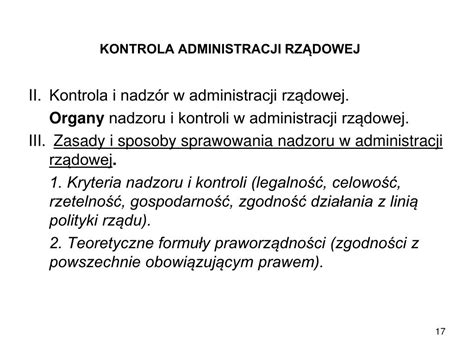 Ppt Kontrola Administracji Rz Dowej Teoretyczne I Prawne Aspekty Kontroli Administracji