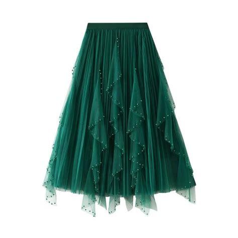 Jupe Femme Tulle Irrégulier Jupes En Tulle Taille élastiquée Jupes