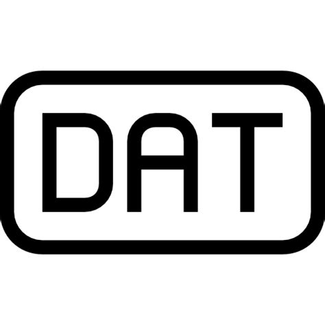 Dat File Rounded Rectangular Stroke Symbol Files Folders Icons