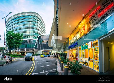 Plaza Singapura Pick Up Drop Off Point And Taxi Stand Area Stock Photo