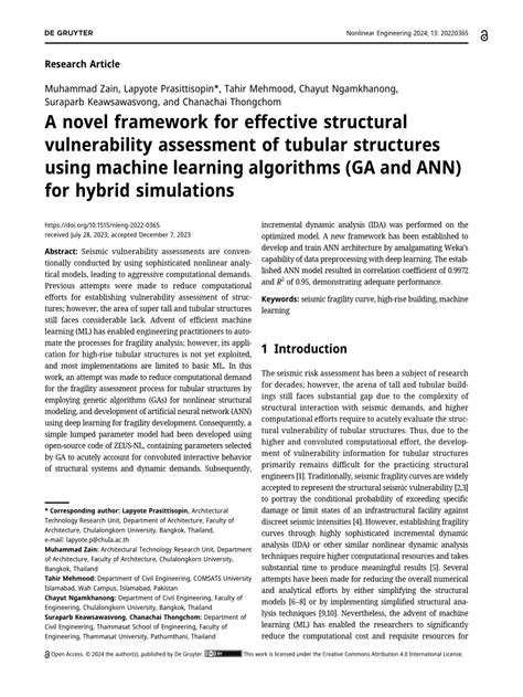 Pdf A Novel Framework For Effective Structural Vulnerability