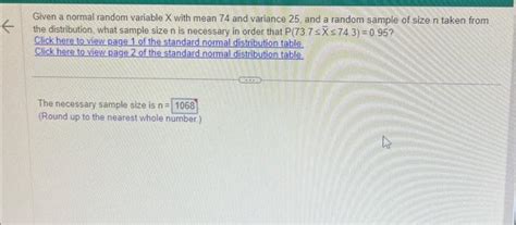 Solved Given A Normal Random Variable X With Mean 74 And