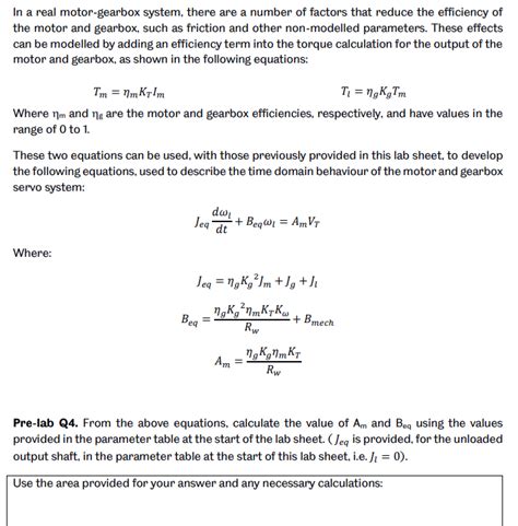 Solved In A Real Motor Gearbox System There Are A Number Of Chegg Com