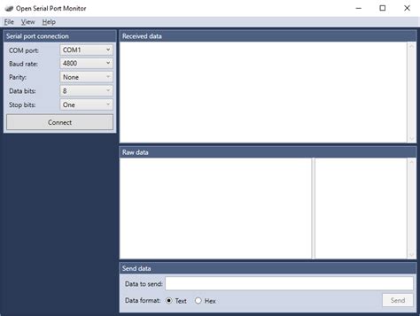 Github Gthvidstenopen Serial Port Monitor Open Source Application To Monitor Traffic Over A