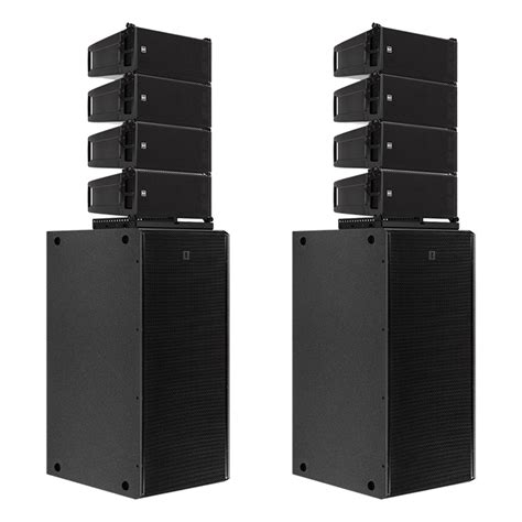 rcf sub 8008 as stacked hdl 6 a line array system