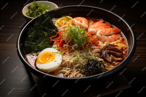 Premium Ai Image Seafood Udon Ramen