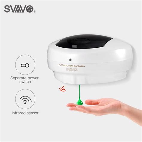 Wall Mounted 600ml Abs Automatic Liquid Soap Dispenser Bathroom