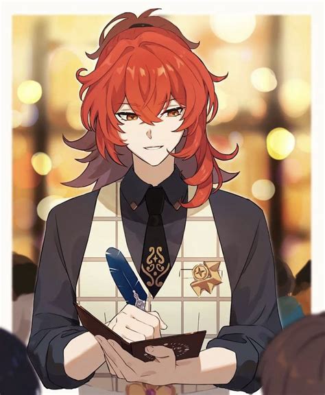 Diluc Genshin Impact Art Reference Art Reference Poses Anime