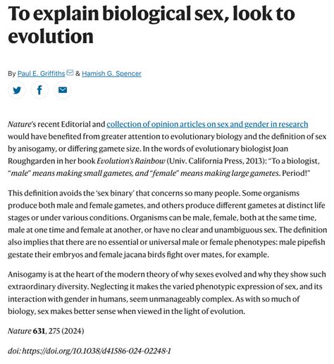 A Letter To Nature Affirming The Reality Of Biological Sex Why