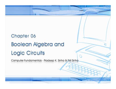 Chapter 06 Boolean Algebra Ref Page Chapt Er 6 Boolean Algebr A An