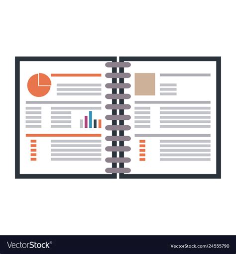 Graph Book Open Royalty Free Vector Image Vectorstock