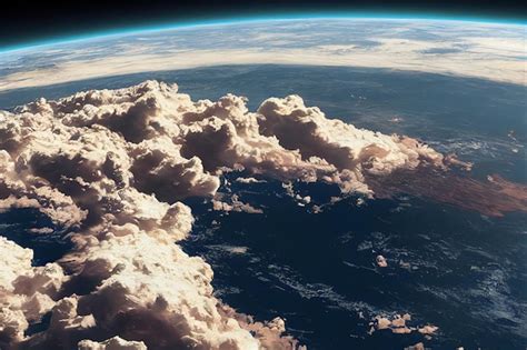 Premium Photo Earth Atmosphere With Satellite Observation Of Planet